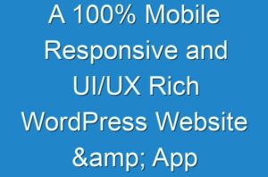A 100% Mobile Responsive and UI/UX Rich WordPress Website & App ...
